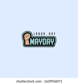 Typography Labor Day Mayday Celebration Vector Stock Vector (Royalty ...