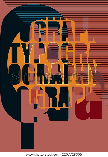 Typography Letter Design Poster Lettering Stock Vector (Royalty Free ...