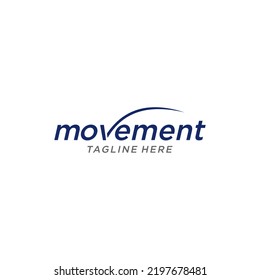Typography Letter Movement Logo Design Swoosh Stock Vector (Royalty ...