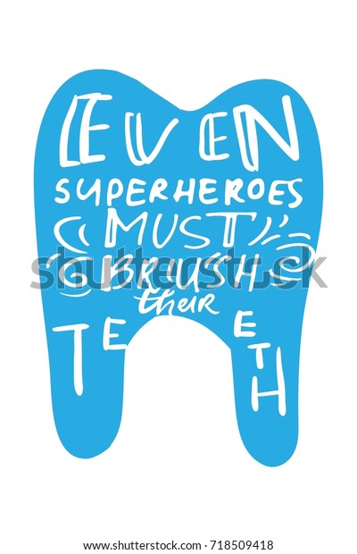 Typography Lettering Design On Tooth Shape Stock Vector (Royalty Free ...