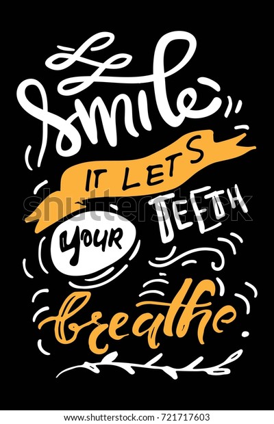Typography Lettering Design On Tooth Shape 스톡 벡터(로열티 프리) 721717603 ...