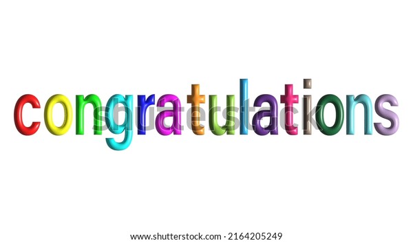 Typography Multicolored 3d Congratulations Graphic Resources: เวกเตอร์ ...
