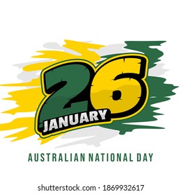 Typography Number 26 26 January When Stock Vector (Royalty Free ...