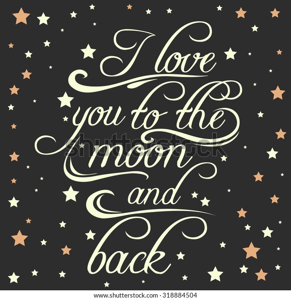 Typography Poster Romantic Quote Love You Stock Vector (Royalty Free ...