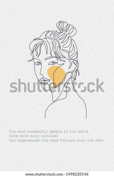 Typography Slogan Human Face Illustration On Stock Vector (Royalty Free ...
