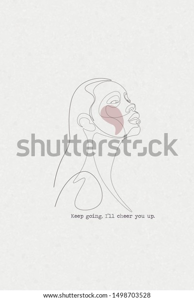 Typography Slogan Human Face Illustration On Stock Vector (Royalty Free ...