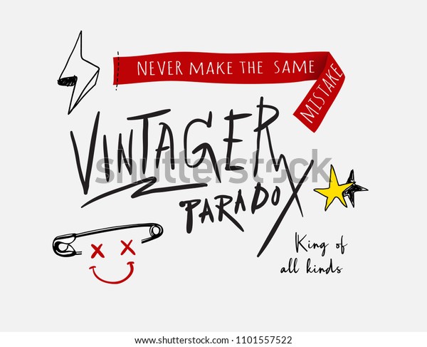 Typography Slogan Icons Stock Vector (Royalty Free) 1101557522 ...