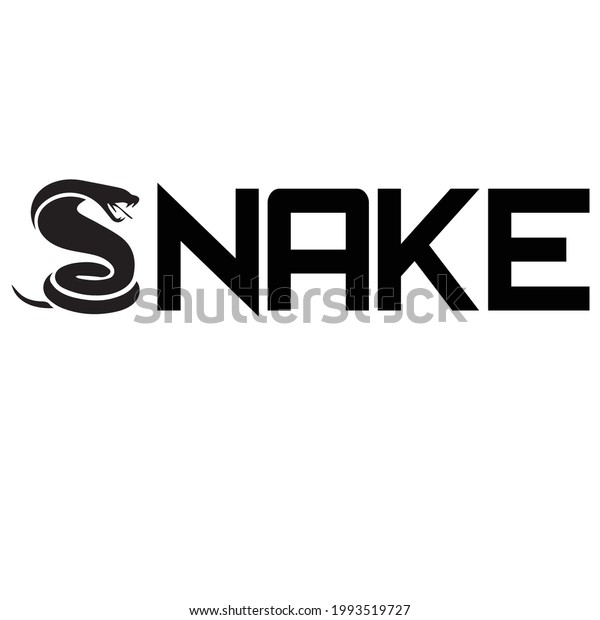 Typography Snake Logo Your Business Stock Vector (Royalty Free ...