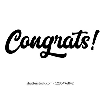 Typography Text Art Design Vector Congrats: vector de stock (libre de ...
