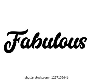 Typography Word Art Text Vector Fabulous Stock Vector (Royalty Free ...