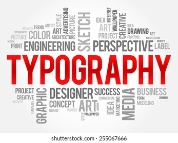 Typography Word Cloud Business Concept Stock Vector (Royalty Free ...