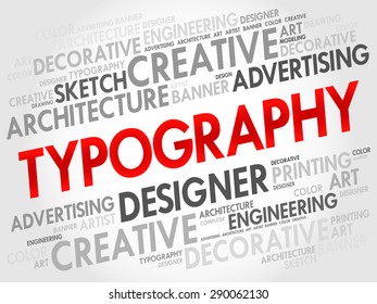 Typography Word Cloud Business Concept Stock Vector (Royalty Free ...