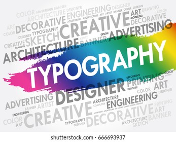 Typography Word Cloud Business Concept Stock Vector (Royalty Free ...