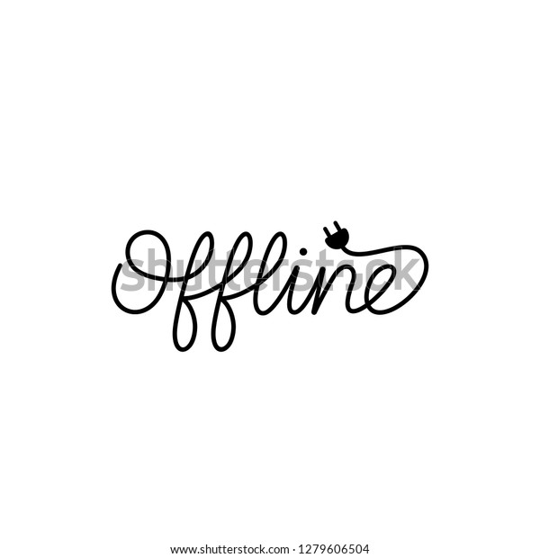 Typography Wordmark Logo Offline Logo Design Stock Vector (Royalty Free ...