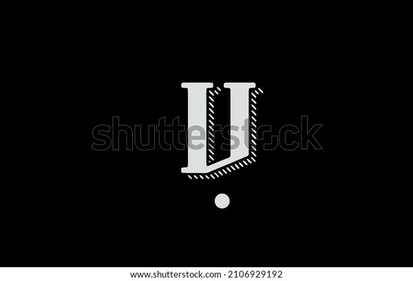 U Black White Alphabet Letter Logo Stock Vector (Royalty Free ...