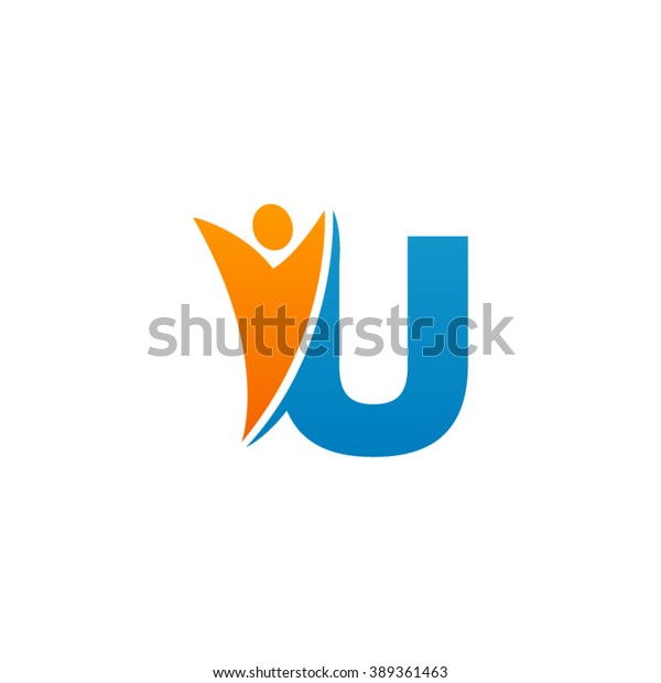 U Initial Alphabet Letter Logo Swoosh Stock Vector (Royalty Free) 389361463