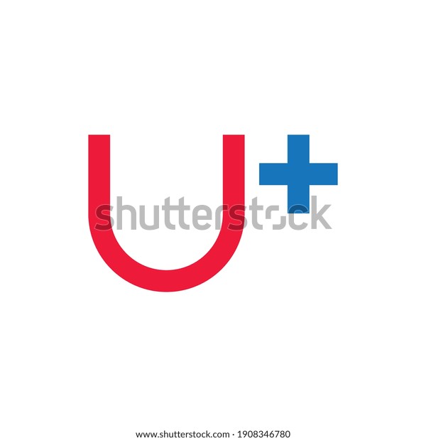 U Letter Plus Logo Design Vector Stock Vector (Royalty Free) 1908346780 ...
