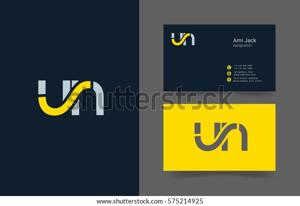 U N Letter Logo Design Vector Stock Vector (Royalty Free) 575214925 ...