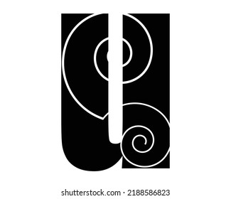 U Spiral Design Illustration Vector Sign Stock Vector (Royalty Free ...