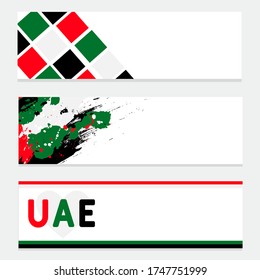 Uae Flag Background Emirates Banner Independence Stock Vector (Royalty ...