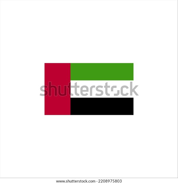 Uae Flag Icon Flat Style Design Stock Vector (Royalty Free) 2208975803 ...