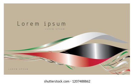 Uae Flag Lines Style Abstract Background Stock Vector (Royalty Free ...