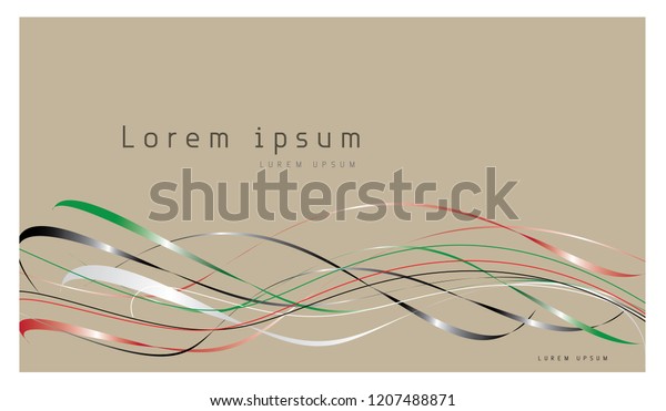 Uae Flag Lines Style Abstract Background Stock Vector (Royalty Free ...