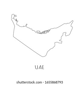 Uae One Line Drawing On White Stock Vector (Royalty Free) 1655868793 ...