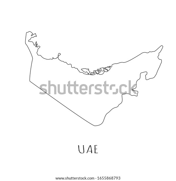 Uae One Line Drawing On White Stock Vector (Royalty Free) 1655868793 ...