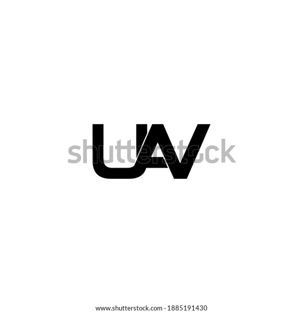 Uav Letter Original Monogram Logo Design Stock Vector (Royalty Free ...