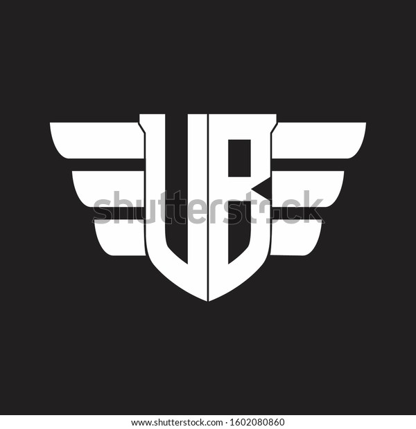 Ub Logo Monogram Emblem Wings Element Stock Vector (Royalty Free ...