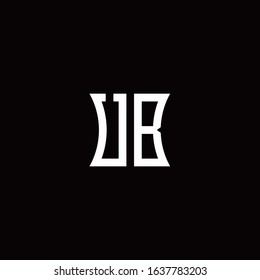 Ub Monogram Logo Curved Side Style Stock Vector (Royalty Free ...