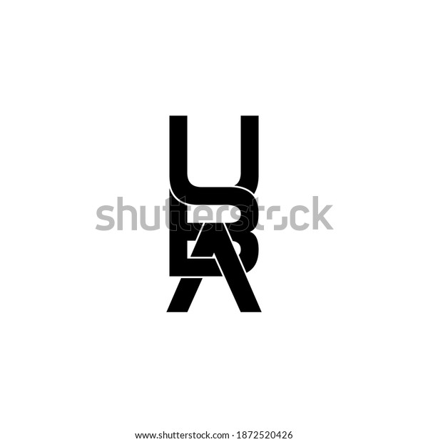 Uba Letter Original Monogram Logo Design: เวกเตอร์สต็อก (ปลอดค่า ...