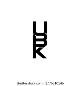 Ubk Letter Original Monogram Logo Design: เวกเตอร์สต็อก (ปลอดค่า ...