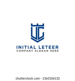 Uc Letters Initial Icons Logo Design Stock Vector (Royalty Free ...