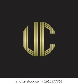 Uc Logo Monogram Outline Style Linked Stock Vector (Royalty Free ...