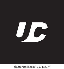 Uc Negative Space Letter Logo Stock Vector (Royalty Free) 351424481