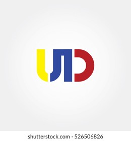 Ud Flat Initial Letter Logo Combining Stock Vector (Royalty Free ...
