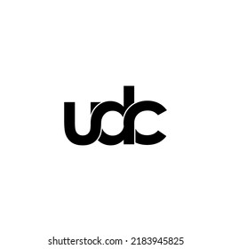 Udc Typography Letter Monogram Logo Design Stock Vector (Royalty Free ...