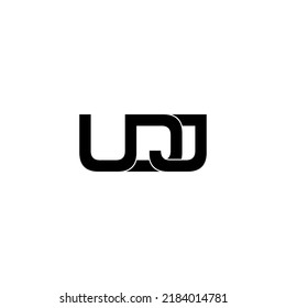 Udj Typography Letter Monogram Logo Design Stock Vector (Royalty Free ...