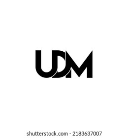 Udm Typography Letter Monogram Logo Design Stock Vector (Royalty Free ...