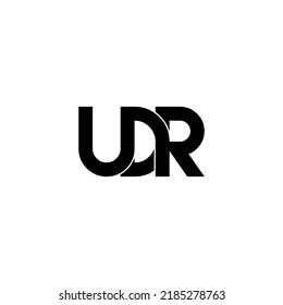 Udr Typography Letter Monogram Logo Design Stock Vector (Royalty Free ...