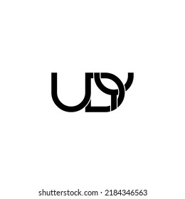 Udy Typography Letter Monogram Logo Design Stock Vector (Royalty Free ...