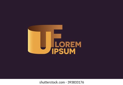 Uf Letters Logo U F Letters Stock Vector (Royalty Free) 393833176 ...