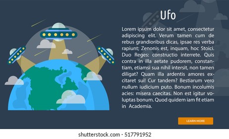 Ufo Conceptual Banner Stock Vector (Royalty Free) 517791952 | Shutterstock