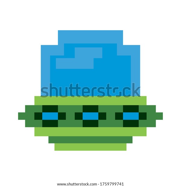 Ufo Flying 8 Bits Pixelated Icon Stock Vector (Royalty Free) 1759799741 ...