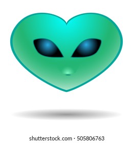 Ufos Alien Halloween Heart Vector Symbol Stock Vector (Royalty Free ...