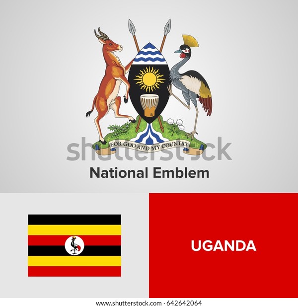 Uganda National Emblem Flag Stock Vector (Royalty Free) 642642064