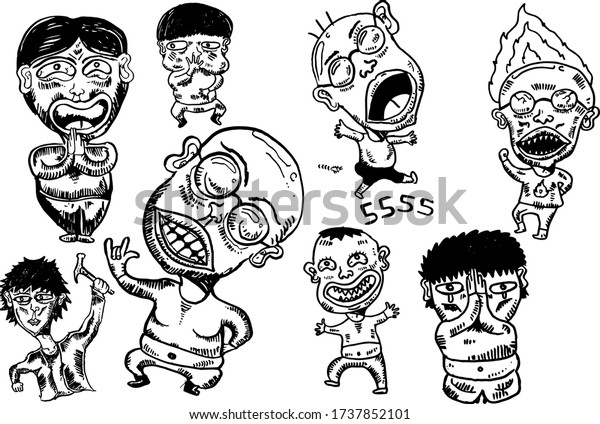 Vector de dibujos animados feo o: vector de stock (libre de regalías ...