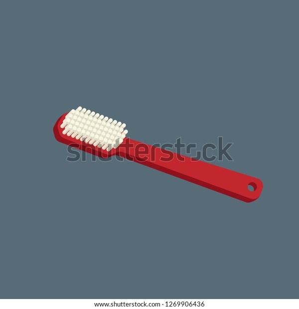 Ugly Red Toothbrush Vector Isolated Simple Stock Vector (Royalty Free ...